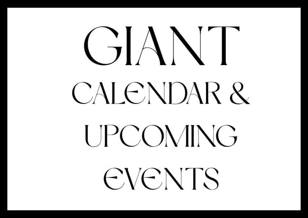 GIANT Calendar of Events & Key Dates